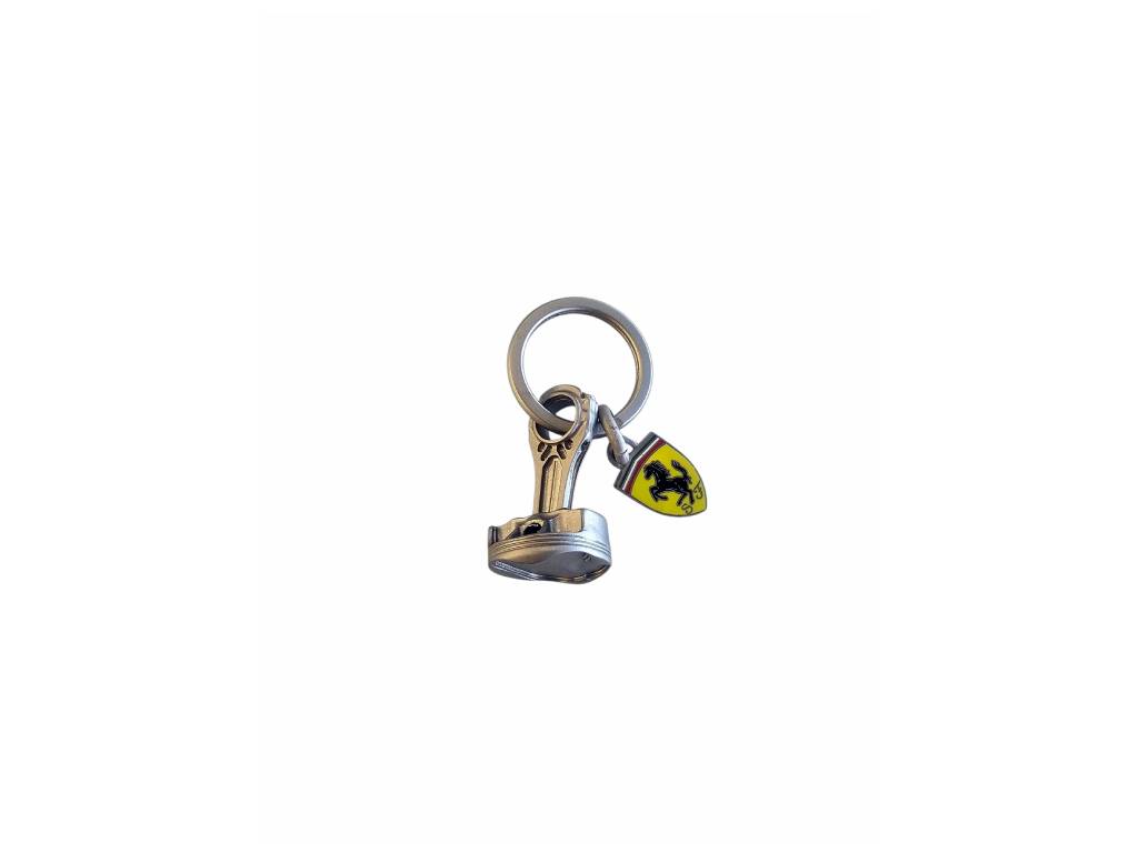 Ferrari - Steel Piston Conrod Keyring Silver | Continental Cars