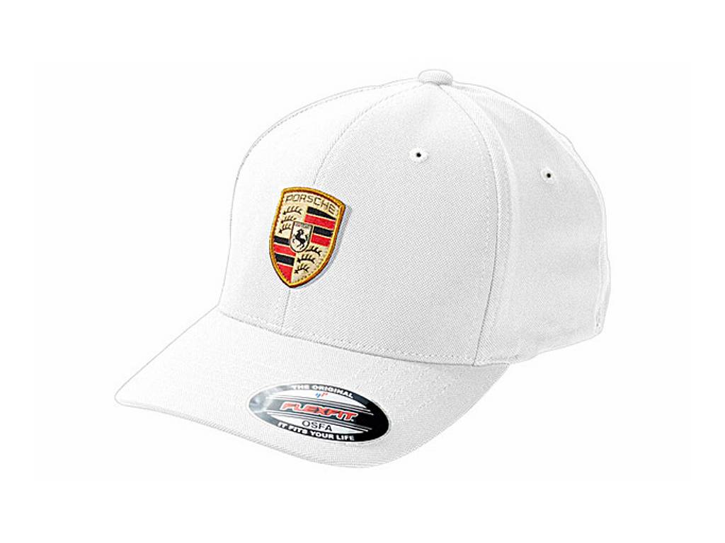 Porsche - Crest Baseball Cap White Flex Fit | Continental Cars